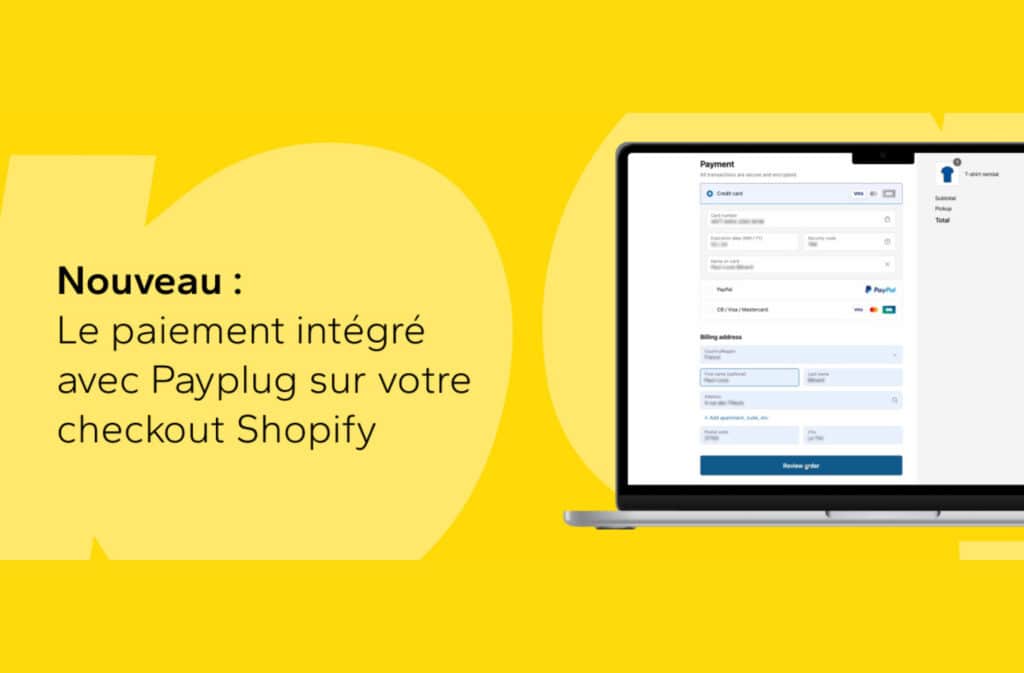 One-page checkout Shopify avec le paiement intégré Payplug